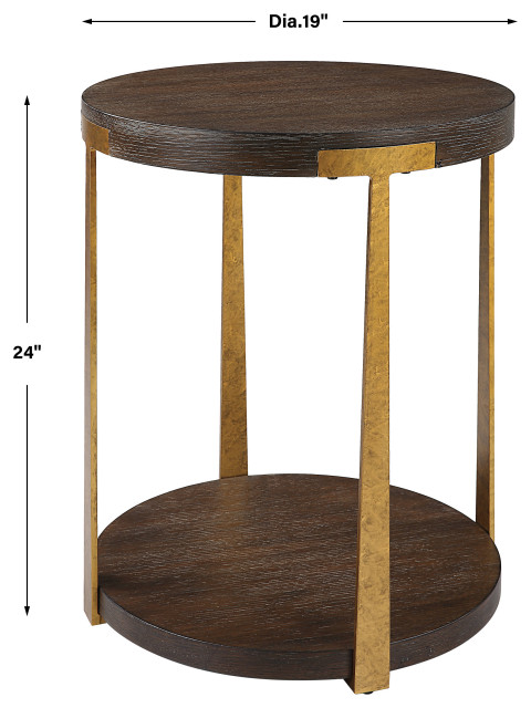 Uttermost Palisade Round Wood Side table - Contemporary - Side Tables And End Tables - by Modern ...