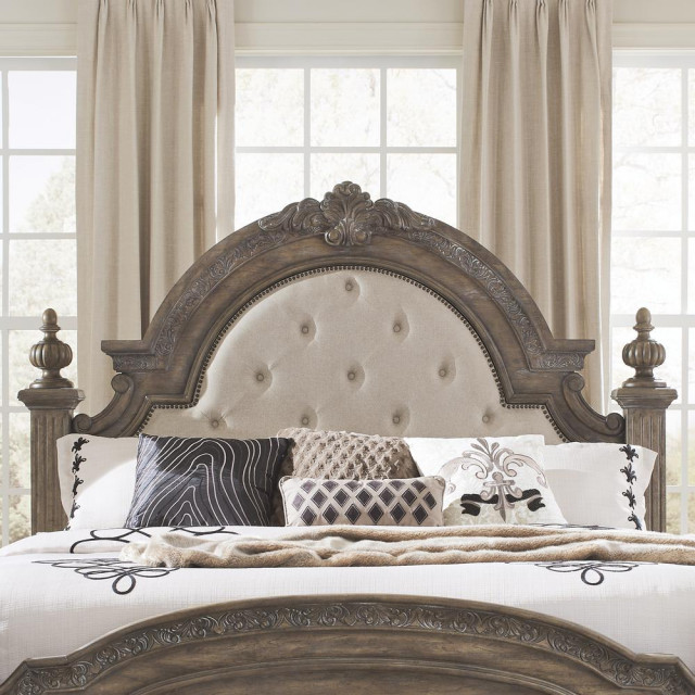 King Uph Poster Headboard Traditional Brown - Victorian - Headboards ...