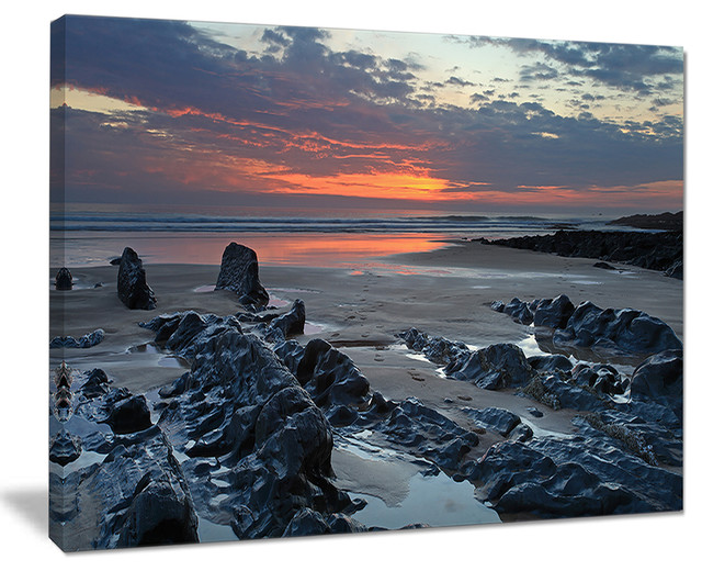 "Woolacombe North Devon Sunset" Extra Large Seascape Canvas, 20"x12 ...