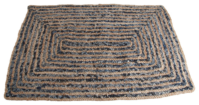 TAG Handwoven Denim Jute Rug - Beach Style - Area Rugs - by Quest ...
