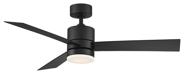 Axis 3-Blade Smart Ceiling Fan 52" Matte Black, 3500K LED Kit ...