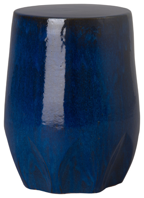 Large Caylx Stool, Blue 17x22 - Contemporary - Accent And Garden Stools ...