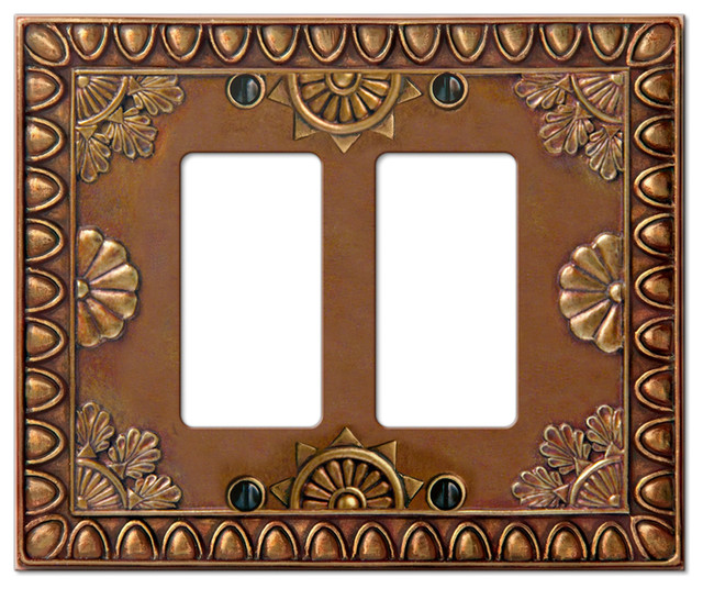 Amiens Resin 2-Rocker Wall Plate - Southwestern - Switch Plates And ...