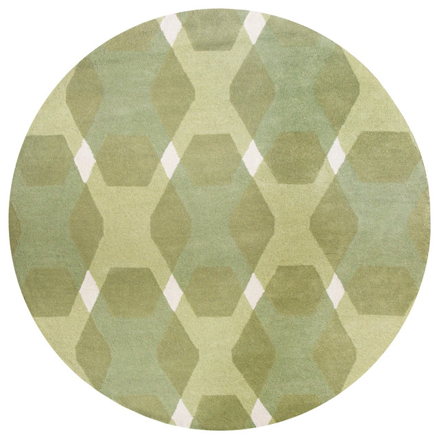 Safavieh Martha Stewart Overlapping Diamond Rug, Green and Multi, 8 ...