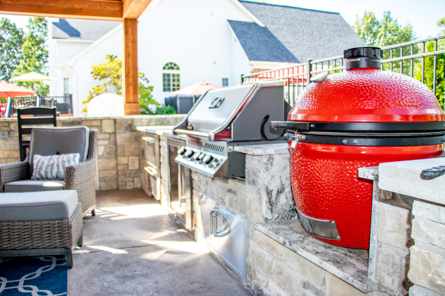 Open Gable Pool House - Patio - St Louis - by Heartlands Building ...