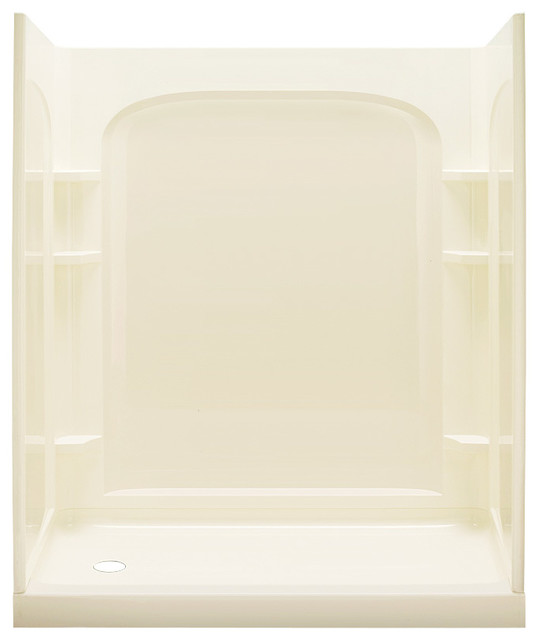 Sterling Ensemble 76.5"x31.2"x60" Vikrell Alcove Shower Kit, 31.25"x60 ...