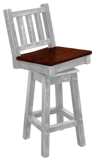 Barnwood Style Timber Peg Swivel Stool, Bar Height - Farmhouse - Bar ...