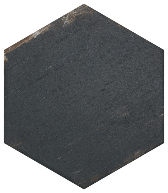 Retro Mini Hex 7" x 8" Porcelain Floor and Wall Tile - Farmhouse - Wall ...