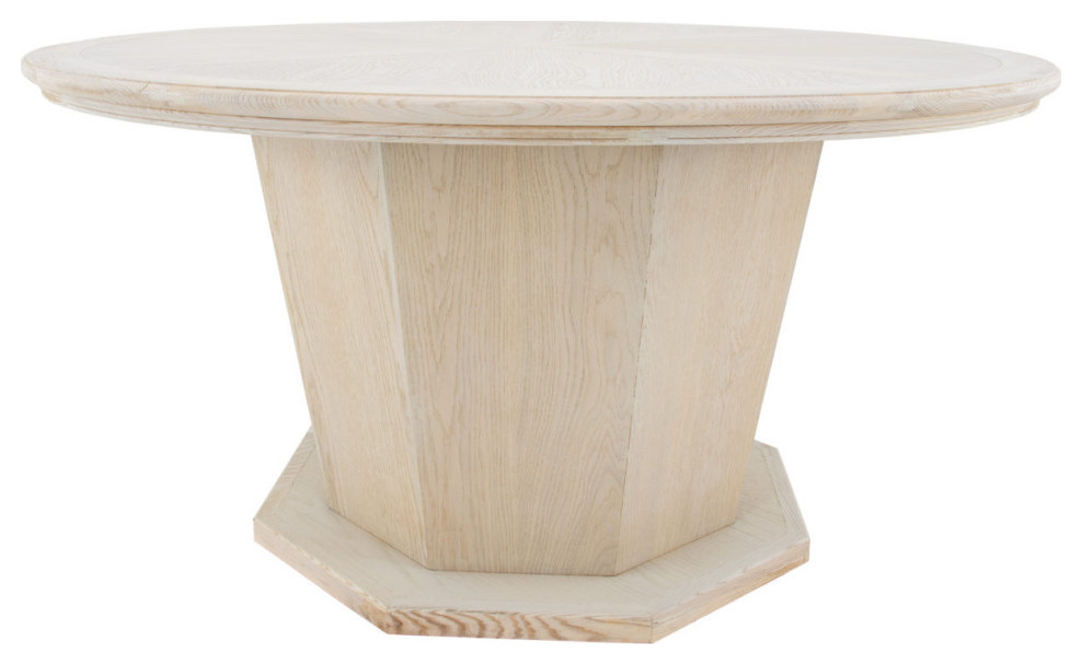 Harland Light Oak Round Dining Table - Transitional - Dining Tables ...