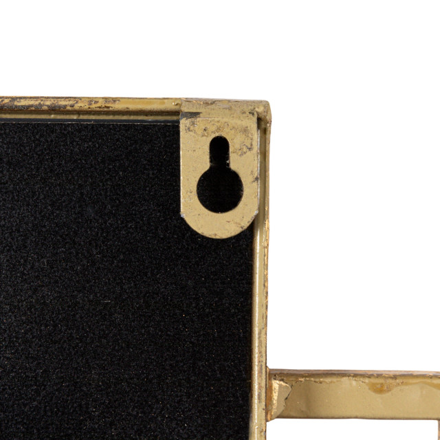 Metal Wall Mirror With Geometric Framework, Gold - Contemporary - Wall ...