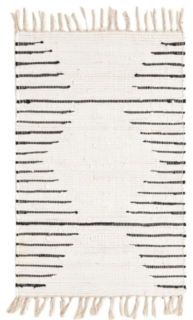 Rug Unique Loom Chindi Cotton Ivory Rectangular 2'0x3'0 - Contemporary ...