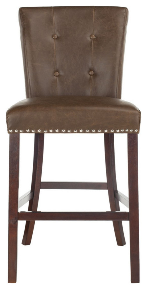 Nash Bar Stool, Brown, Set of 2 - Transitional - Bar Stools And Counter ...