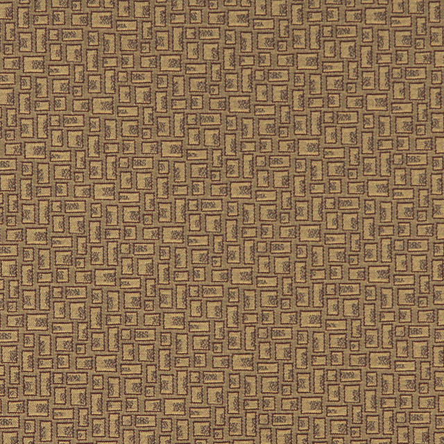Beige and Brown Geometric Rectangles Durable Upholstery Fabric By The ...