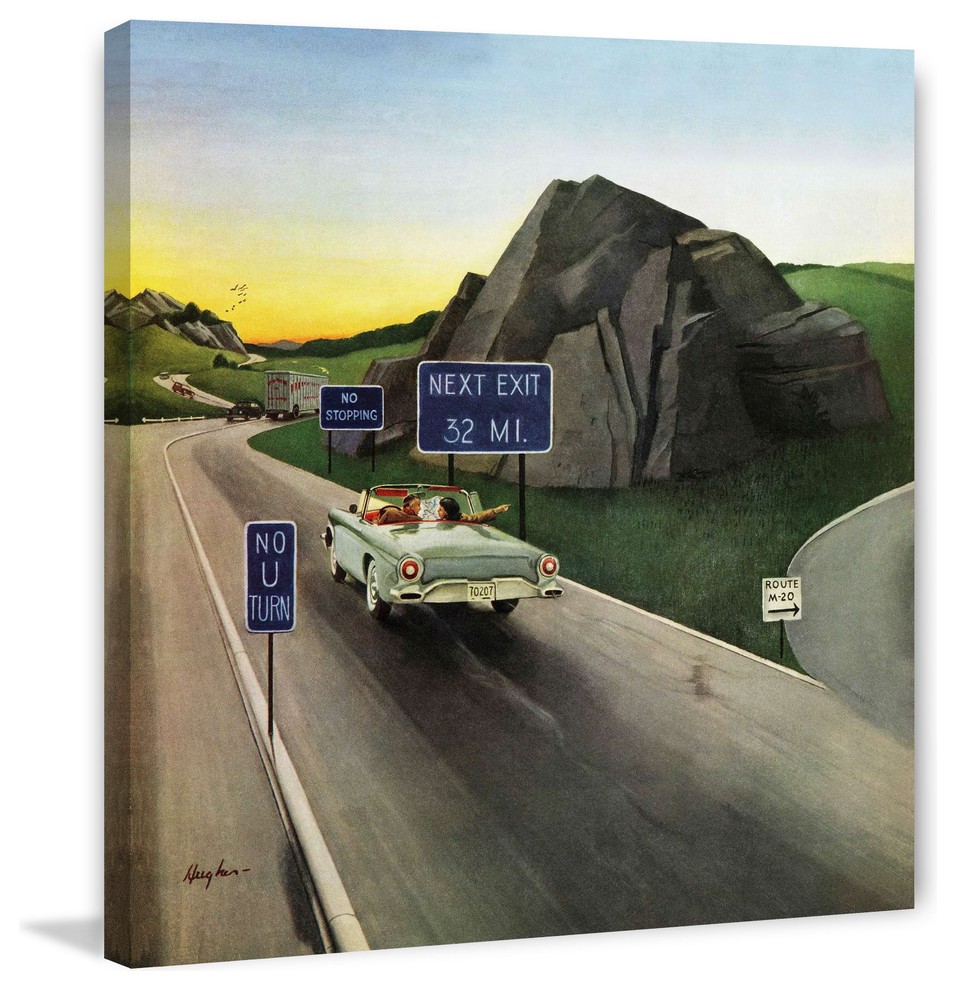 "Missed Exit" Painting Print on Canvas by George Hughes, 24"x24 ...