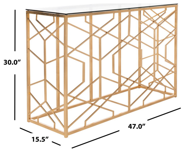 Safavieh Sean Gold Leaf Console Table Gold, #N/A - Contemporary ...