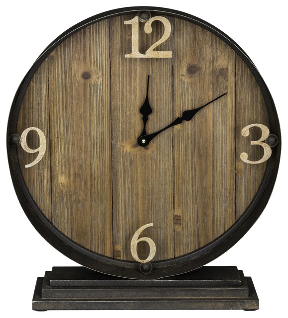 Cooper Classics Horlbeck Table Clock, Wood and Metal, 40665 ...