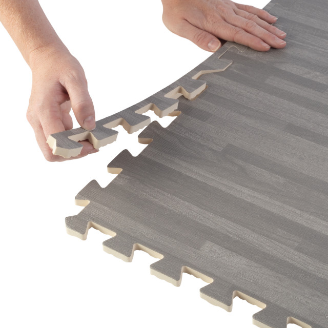 EVA Foam Floor Tiles 24 SQFT Woodgrain Mats for Floor Interlocking Foam ...