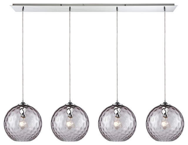 Elk Lighting Watersphere 4-Light Linear Pan Fixture - Contemporary ...