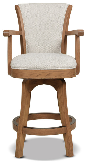Williams Swivel Bar and Counter Stool with Armrests, Counter Height ...