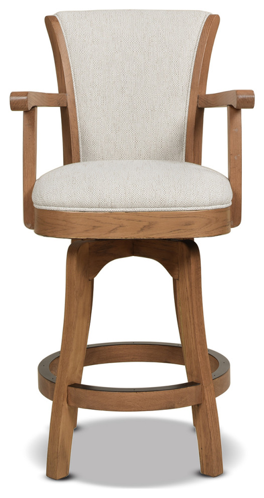 Williams Swivel Bar and Counter Stool with Armrests, Counter Height ...