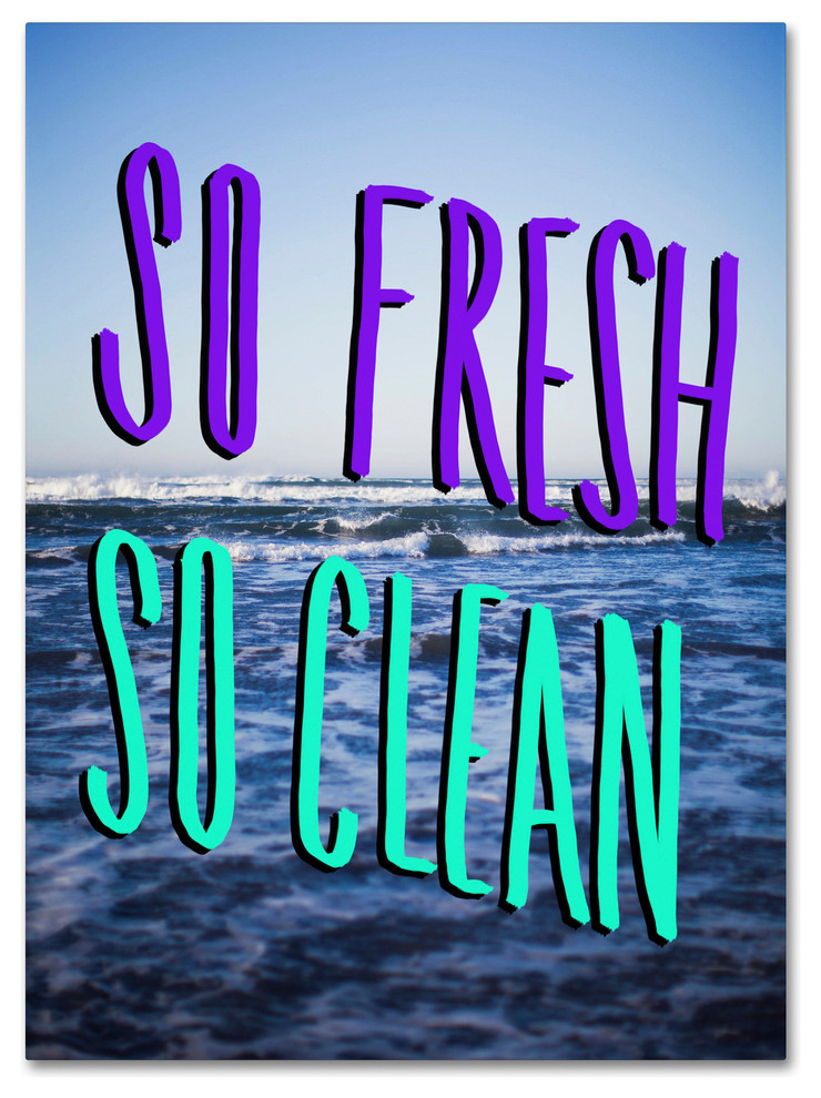 'So Fresh So Clean' Canvas Art by Leah Flores, 35" x 47" - Beach Style ...