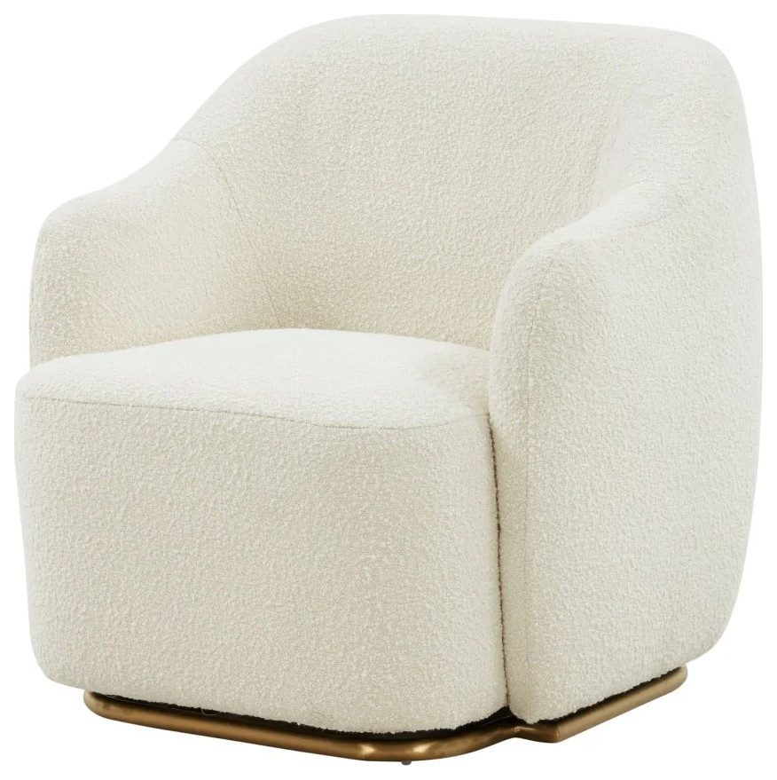 Rita Modern Off White Sherpa Accent Chair - Contemporary - Armchairs ...