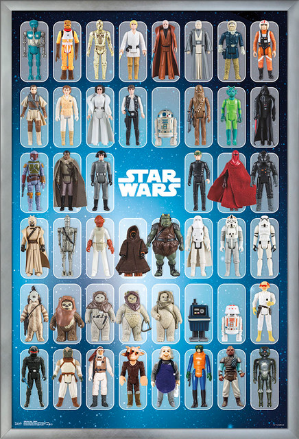 Star Wars: Saga - Figures, 24.25"x35.75" - Contemporary - Prints And ...