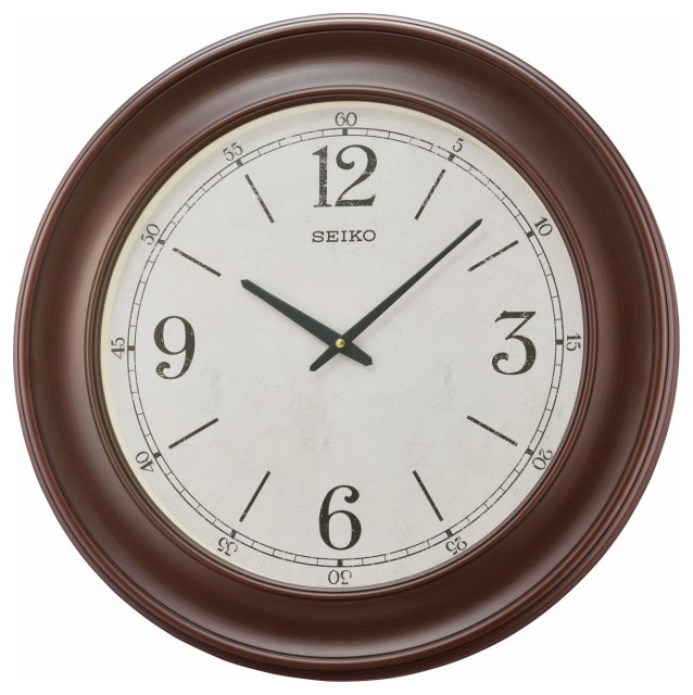 Noa 22" Wall Clock - Traditional - Wall Clocks - by Seiko Clocks | Houzz