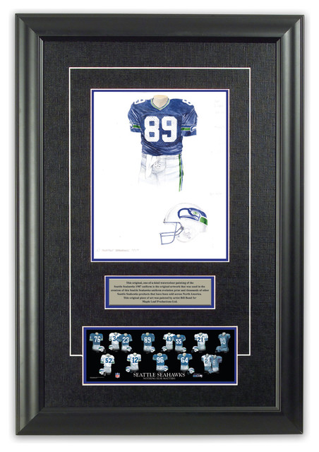 Original Art of the NFL 1987 Seattle Seahawks Uniform - Traditional ...