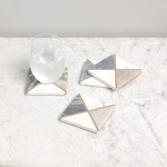 Mixed Marble Coaster - Traditional - Coasters - by Best Home Fashion ...