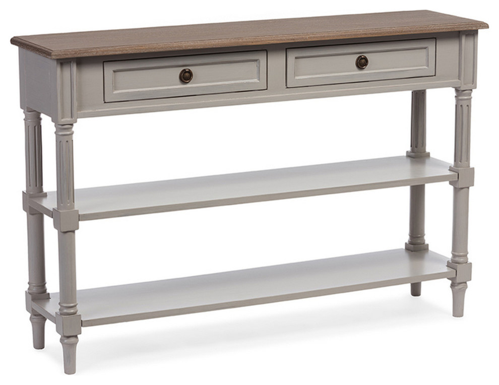 Urban Designs Edouard White Wash Distressed Two-tone 2-drawer Console ...