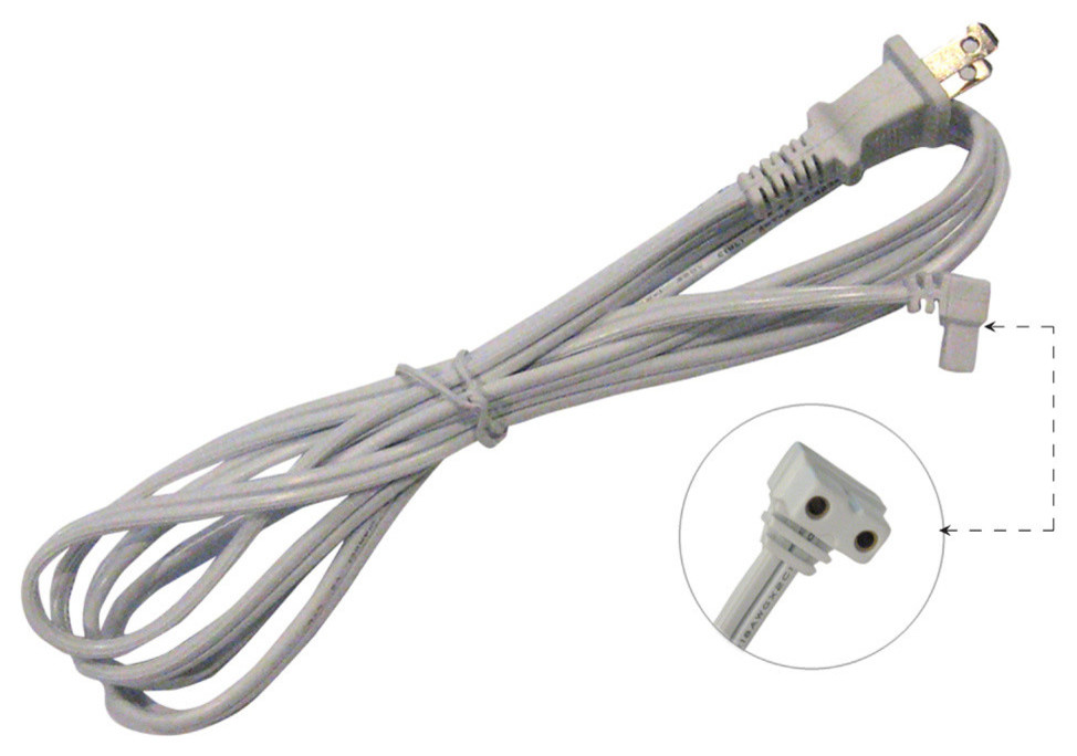 2-Wire Right Angle Power Cord - Contemporary - Extension Cords And ...