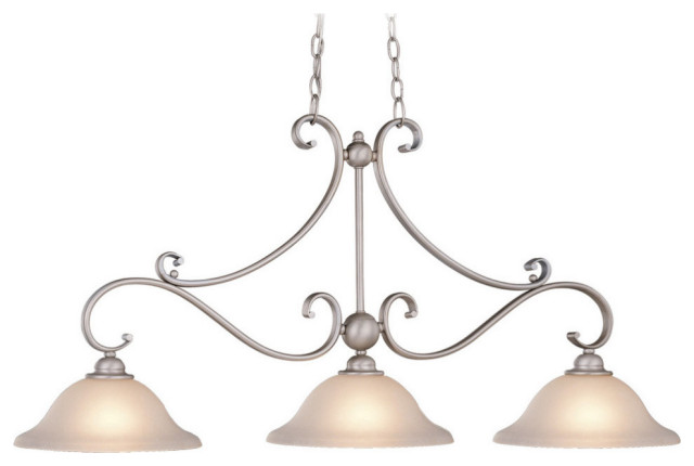 Monrovia 3-Light Island Light Fixture - Traditional - Kitchen Island ...