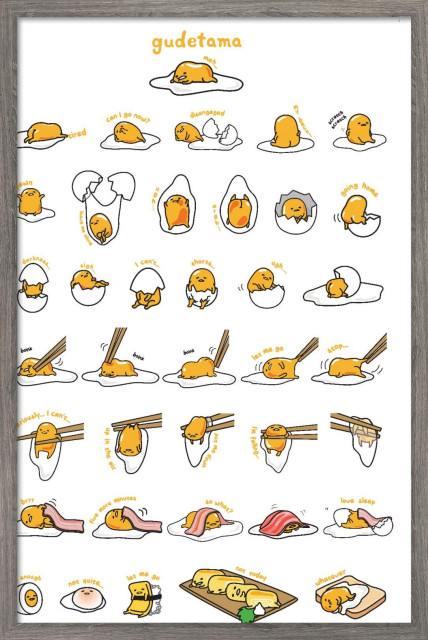 Gudetama - Grid, 22.375" x 34" - Contemporary - Prints And Posters - by ...