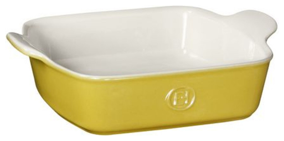 Emile Henry Leaves Ceramic 2 Quart Square Baking Dish - Contemporary ...