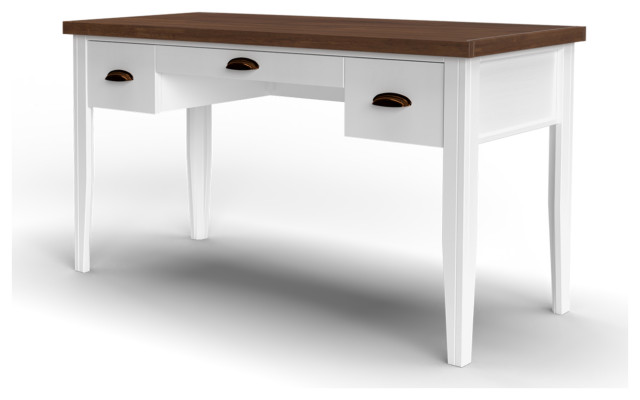 Legends Home Hampton 53 inch Writing Desk, Whitewash and Barnwood ...
