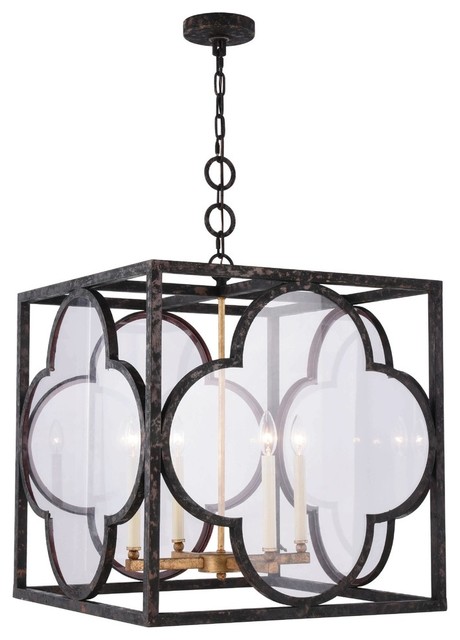 Elegant Lighting Trinity Collection Pendant, Aged Copper ...