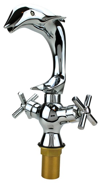 Single Hole Dolphin Shape Faucet Bathroom Mixer Tap Chrome | - Beach ...