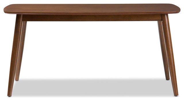 Flora Mid-Century Modern Oak Medium Brown Finishing Wood Dining Table ...