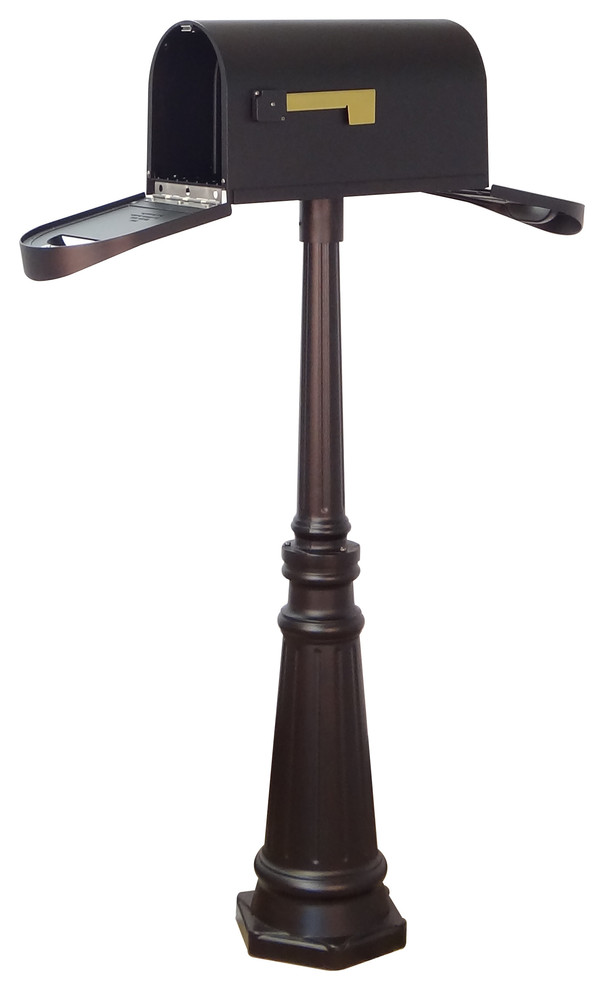 Classic Curbside Two Door Mailbox and Tacoma Mailbox Post - Traditional ...