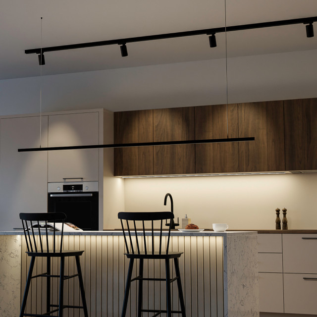 Köksbelysning med LED-lister & Spotlights på skena - Scandinavian ...