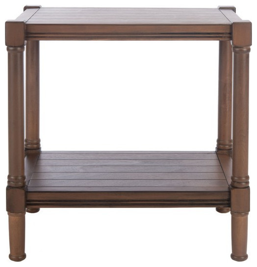 Fifel Rectangle Accent Table, Brown - Traditional - Side Tables And End ...
