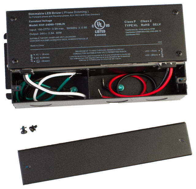 UL Listed 24V 60W Class 2 Dimmable Power Supply Driver Triac Constant Voltage - Contemporary ...