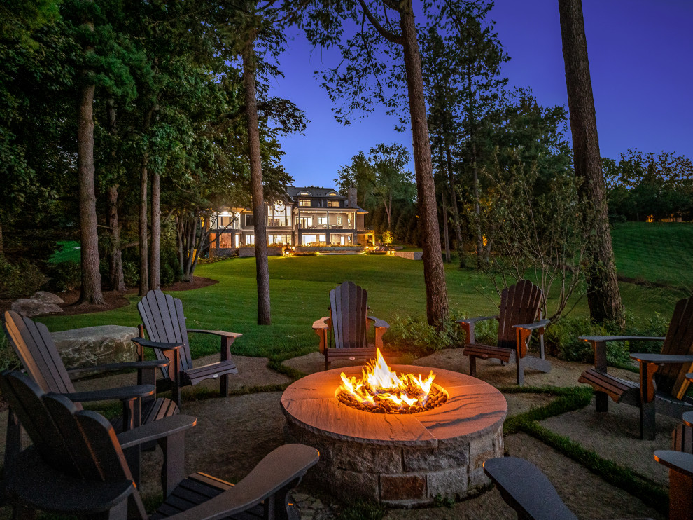 Lake Angelus Estate: Fire Pit - Modern - Landscape - Detroit - by ...