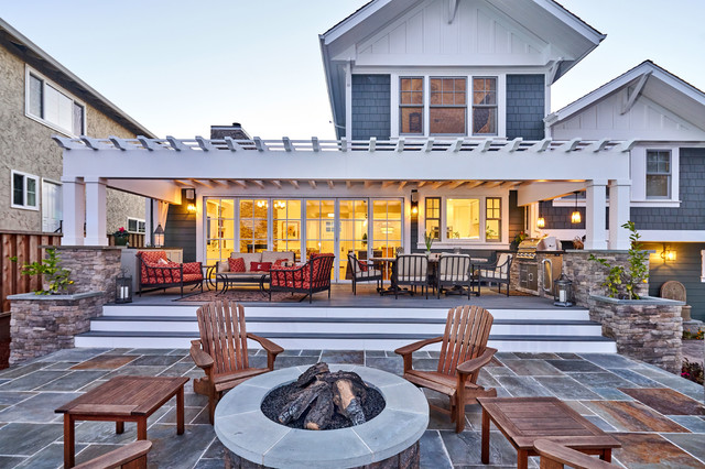 San Carlos Craftsman Split Level Addition - Klassisch modern - San ...