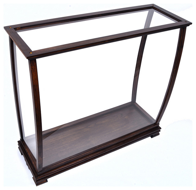 Table Top Display Case Classic Brown Wooden Display Case for Model ...