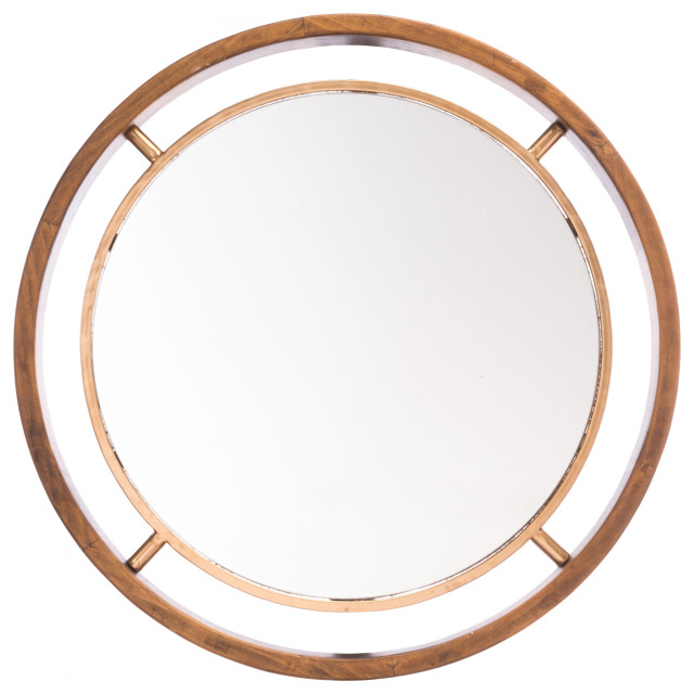 Round Mirror Gold - Transitional - Wall Mirrors - by Kolibri Decor | Houzz