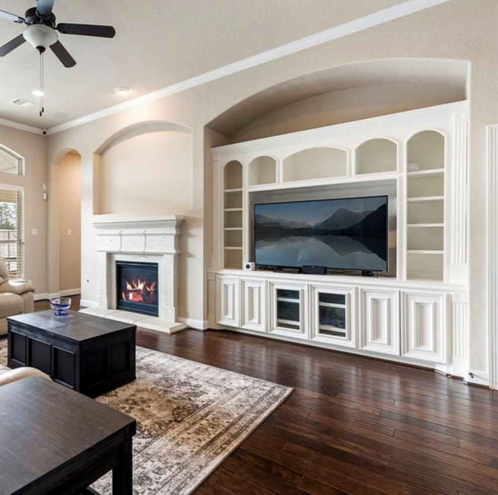 How should I decorate the arch above the fireplace?