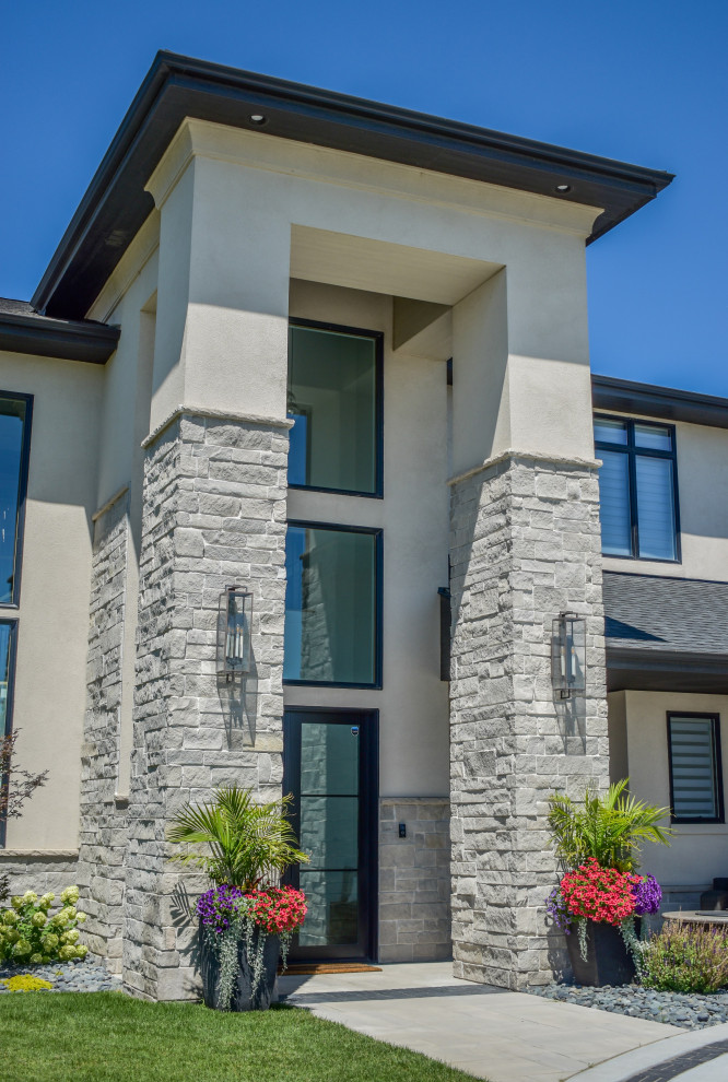 Fond Du Lac Ashlar Home - Midcentury - Exterior - Omaha - by Edward's ...