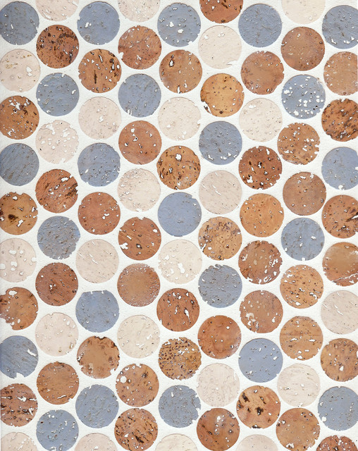 12"x12" Habitus Cork Mosaic Penny Tiles, Set of 24 - Contemporary ...